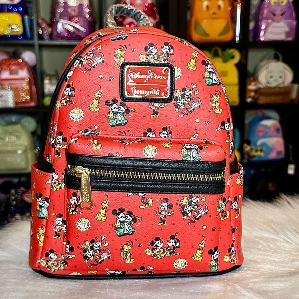 Mickey & Minnie Mouse Pluto Retro Loungefly Mini Back… - Gem